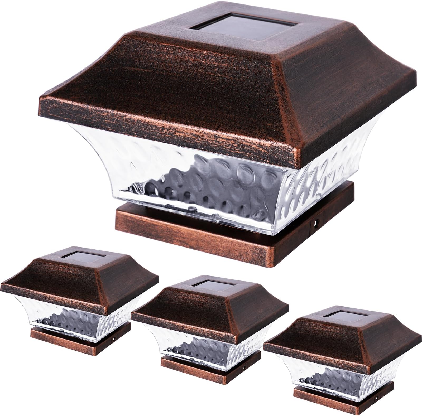 SUNWIND Solar Post Cap Lights Outdoor 4x4 LED Solar Garden Lighting ...