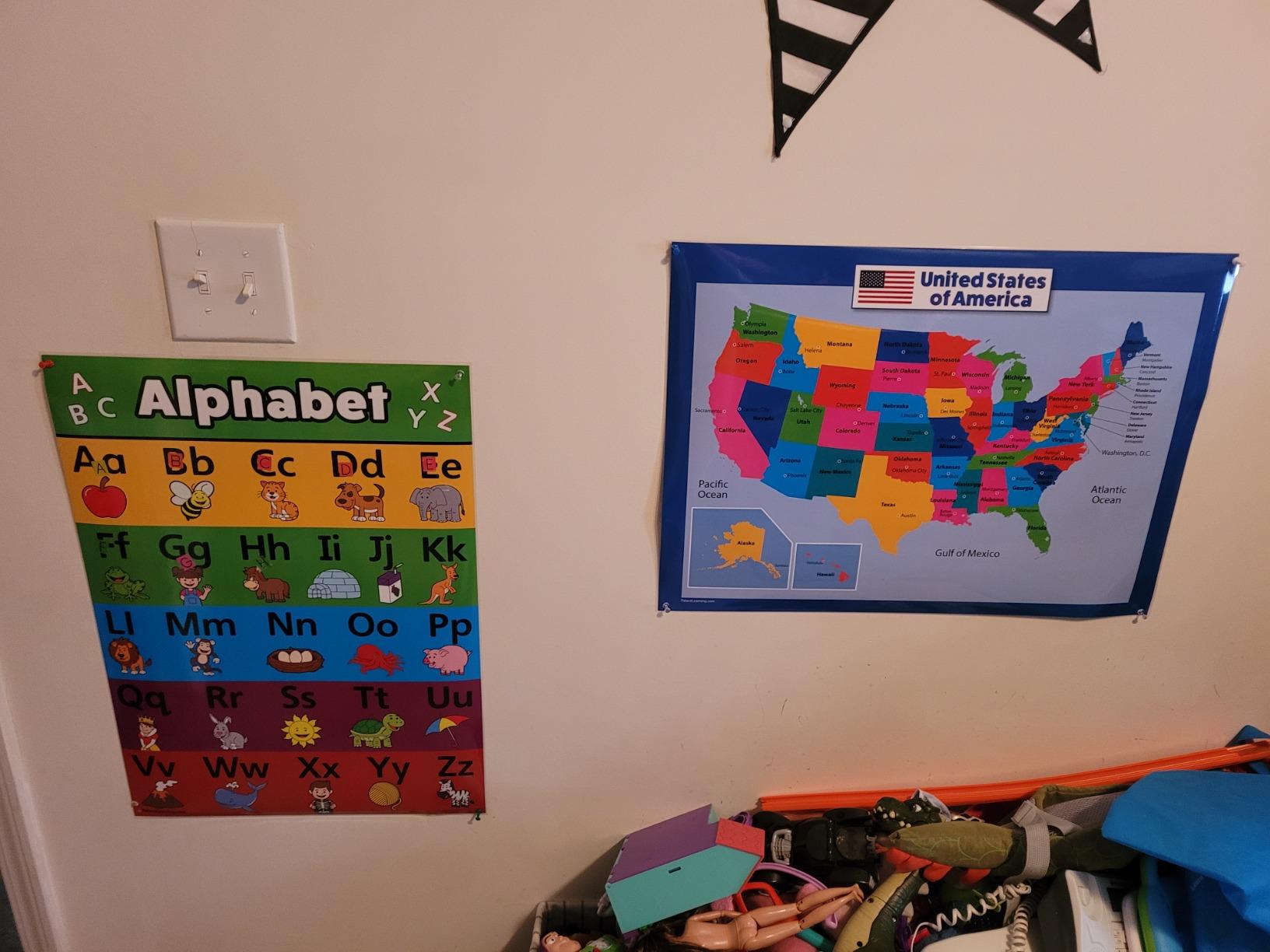 Amazon.com: Palace Learning 3 Pack - ABC Alphabet + Numbers 1-10 + USA ...