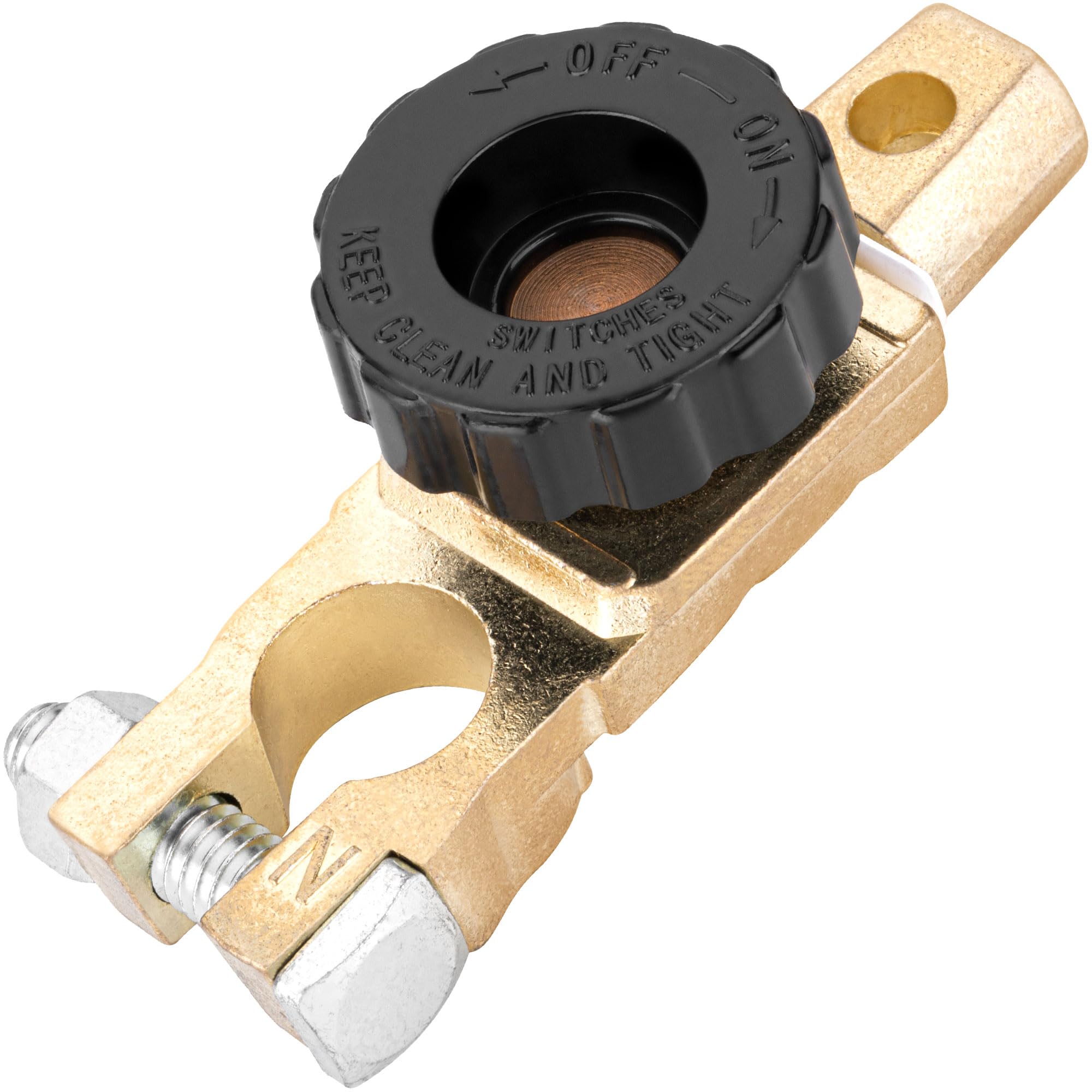 Amazon.com: Battery Disconnect Switch - Top Mount Knob Clamp Cut-Off ...