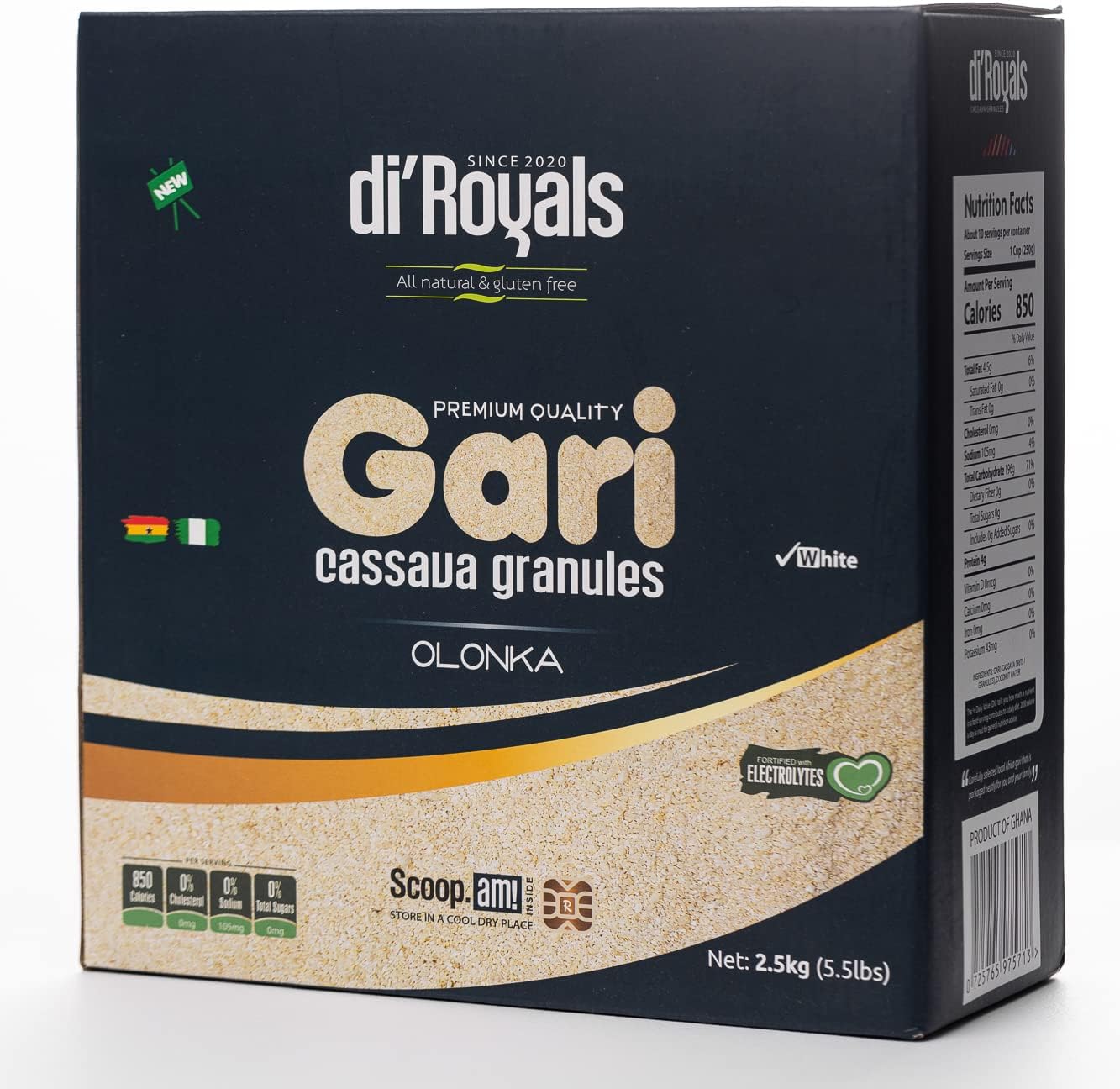 Amazon.com : Maria's Foods White Ghana Gari Cassava Grains in ...