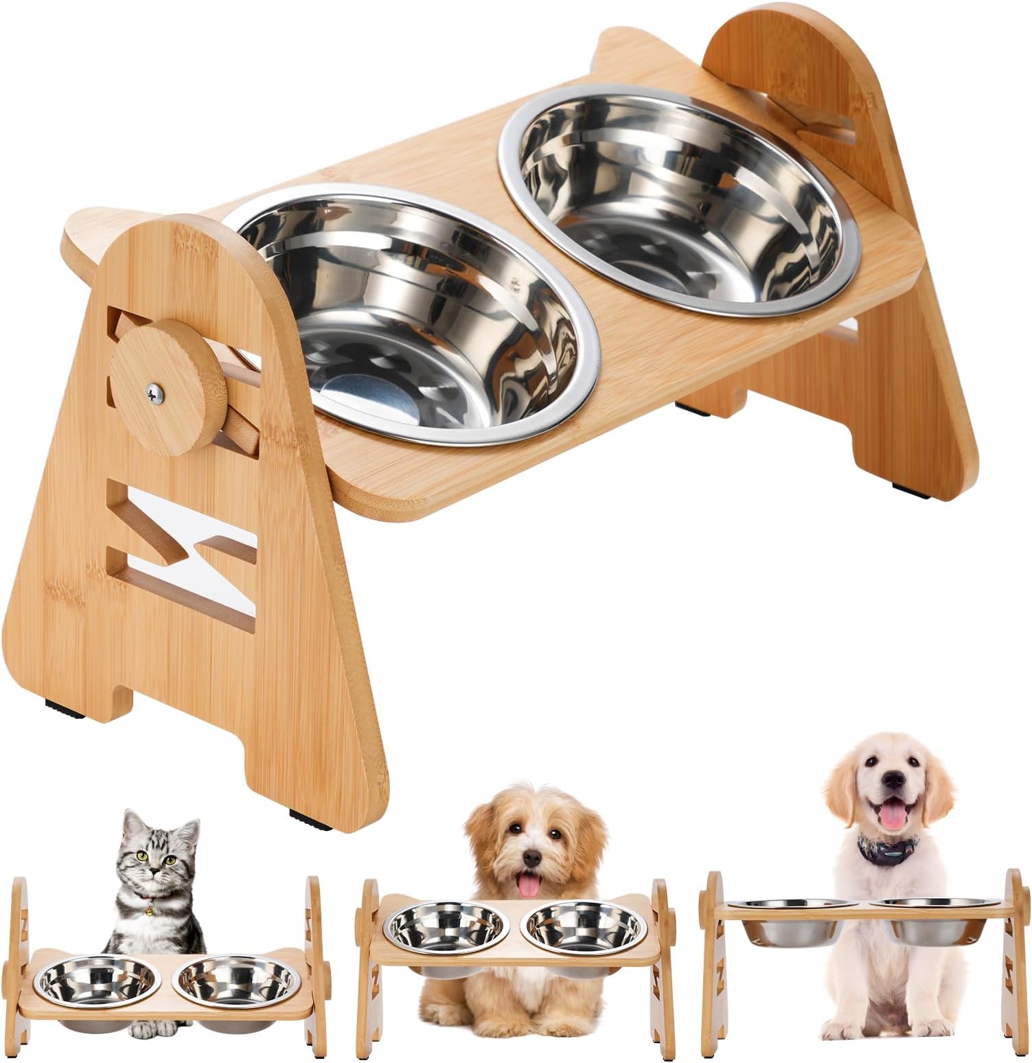 Pet Supplies : gegewawa Elevated Dog Bowls Stand with 6 Heights Options ...