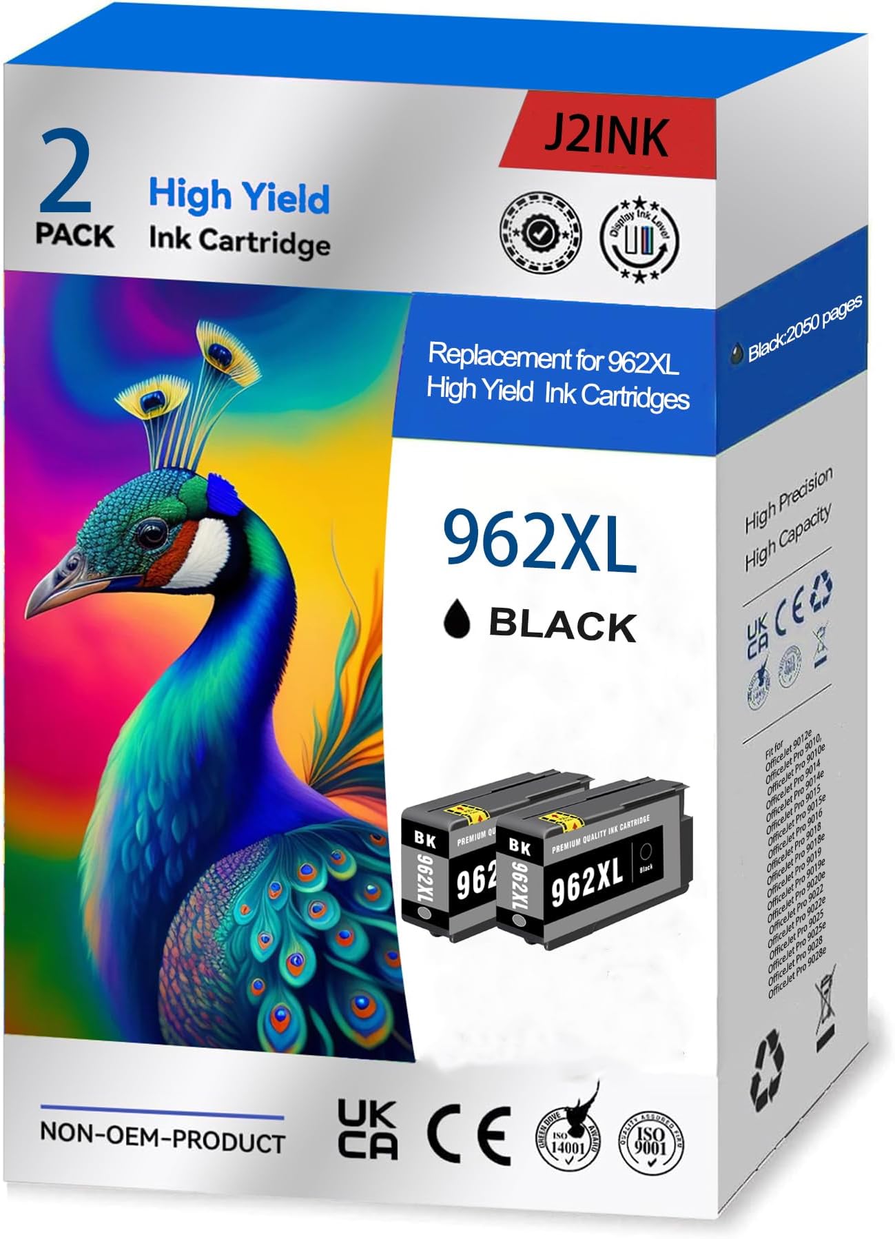 Amazon.com: ALLWORK 962XL 962 Black Ink Cartridges 2-Pack Compatible ...