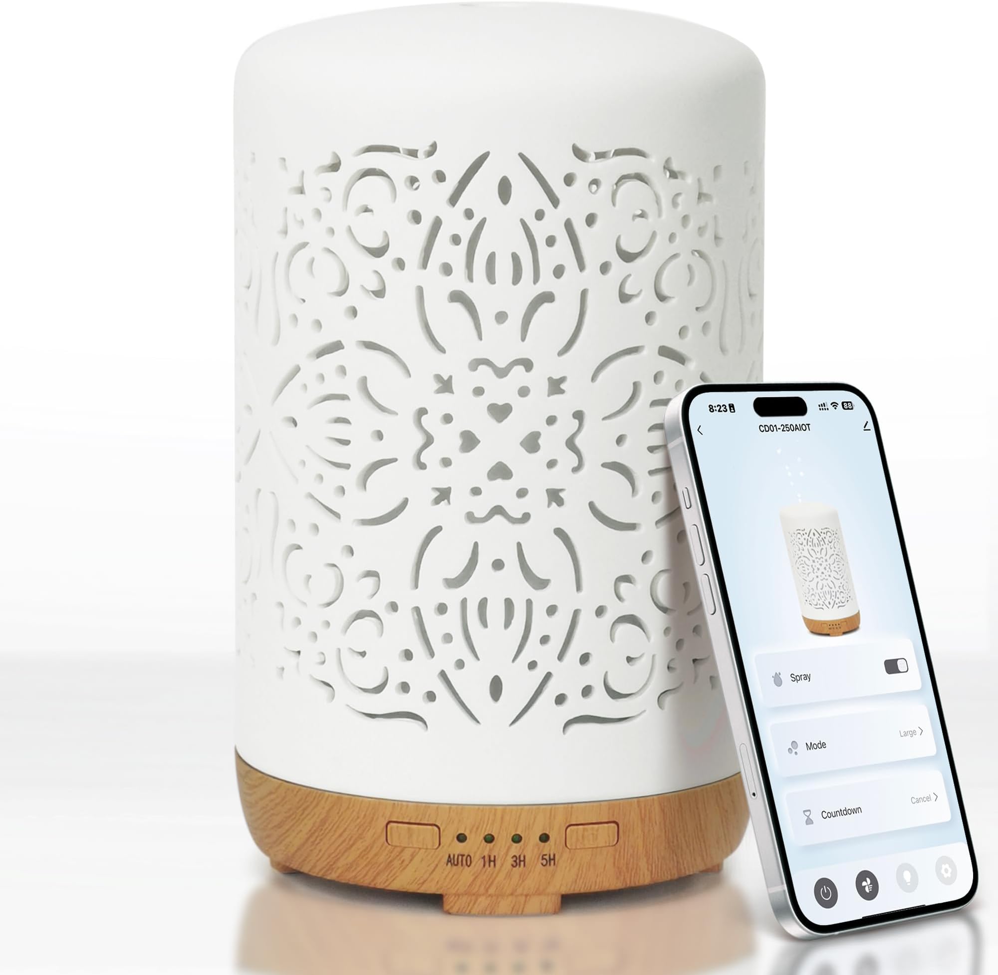 Amazon.com: Smart Wifi Wireless Essential Oil Aromatherapy Diffuser ...