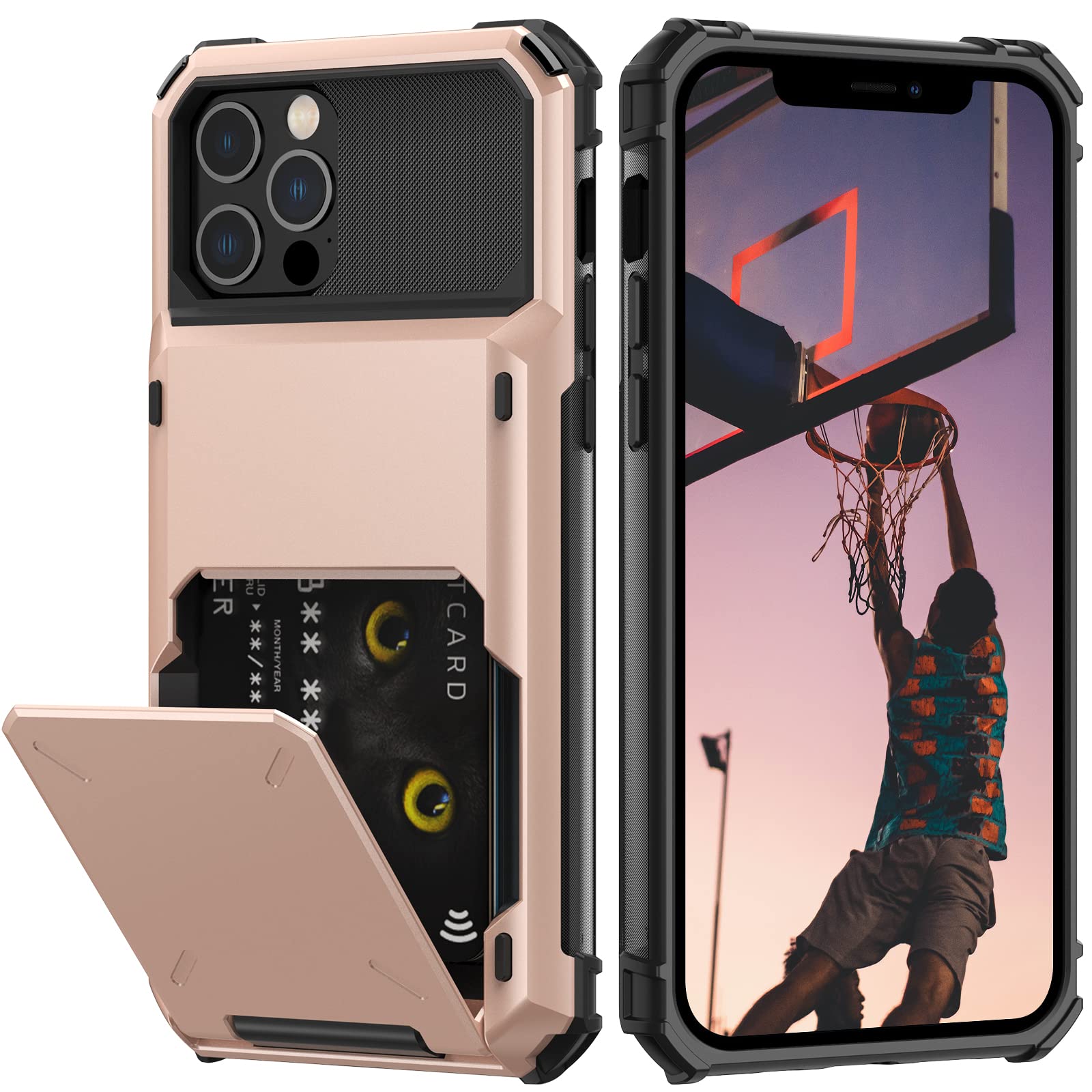 Amazon.com: Nvollnoe for iPhone 12/12 Pro Case with Card Holder[Store 5 ...