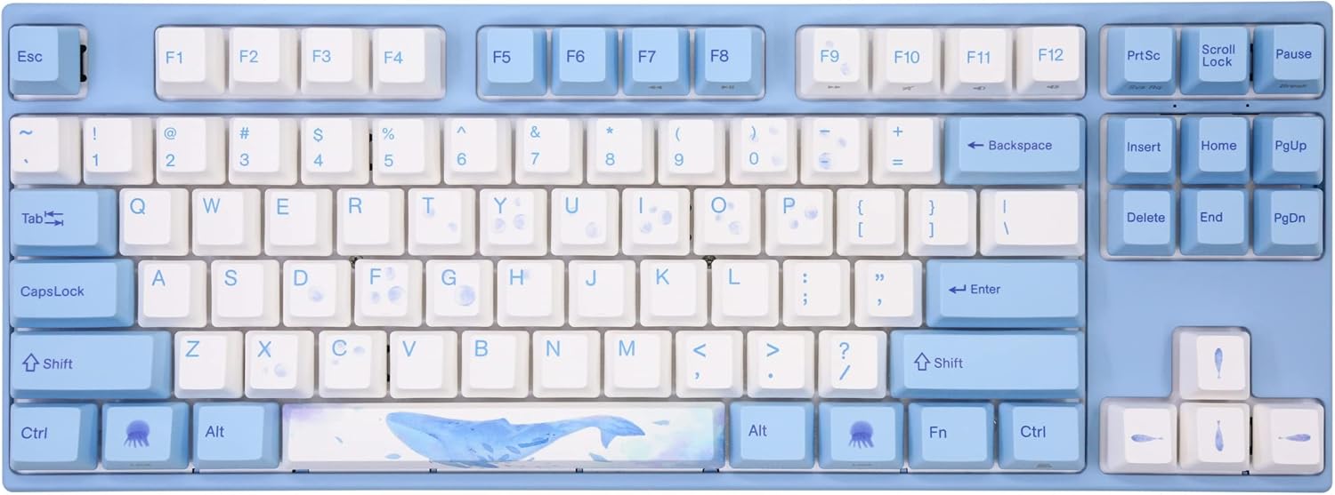 Amazon.com: Varmilo VPM87 Sea Melody TKL White LED EC Keyboard (Varmilo ...