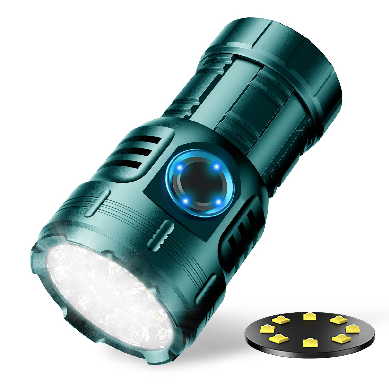 FZH 3000 Lumens Rechargeable Small Flashlight, Mini Tactical LED Flash ...