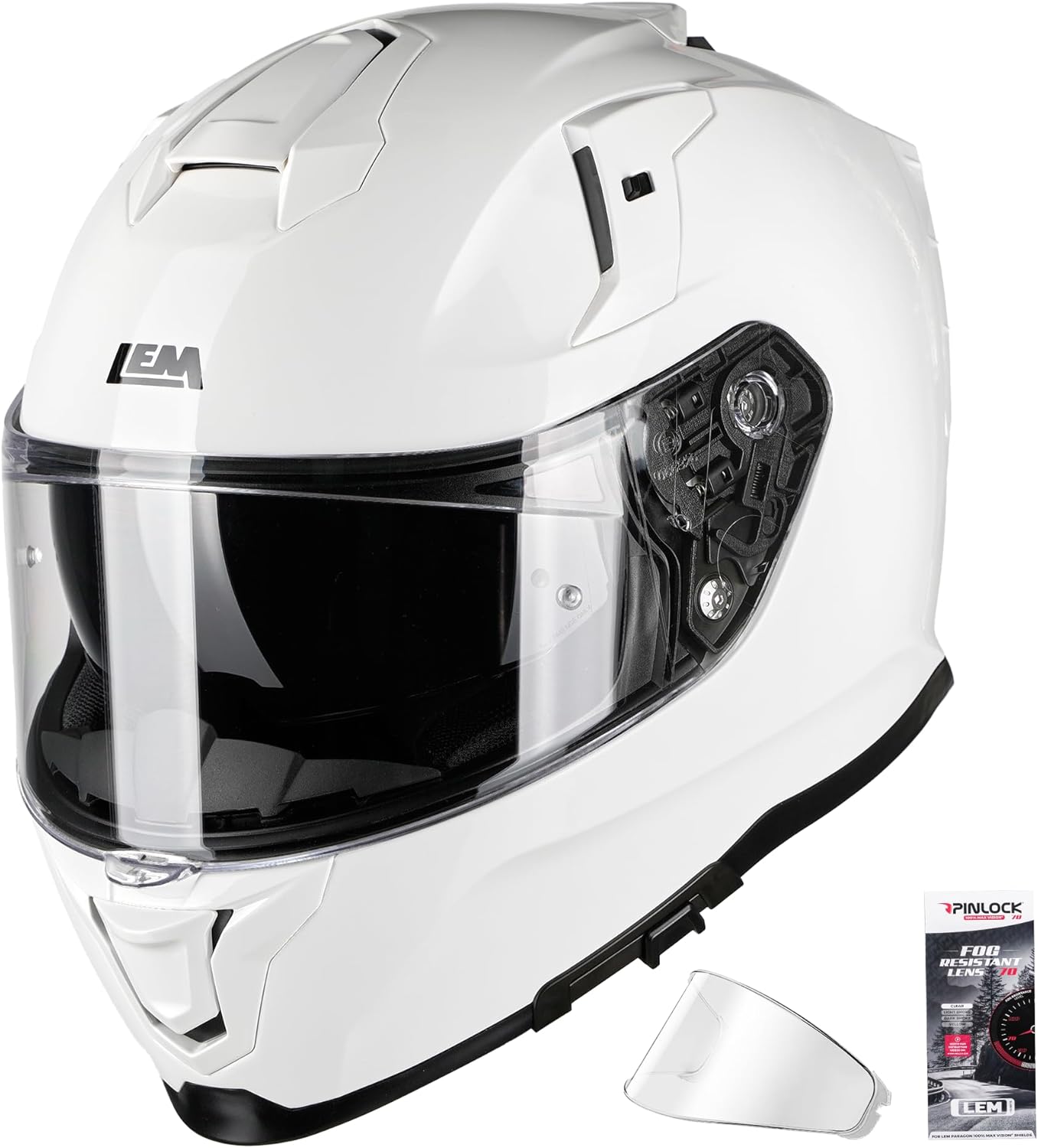 Amazon.com: LEM Motorcycle Helmets Full Face for Men, Motorcycle Helmet ...
