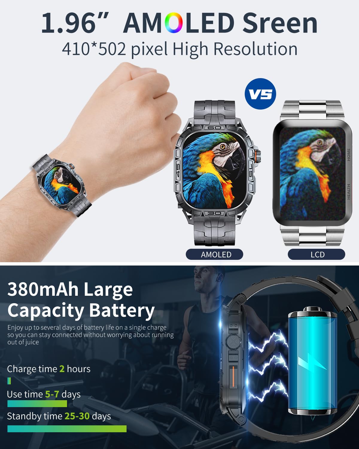 Snapklik.com : PODOEIL Military Smart Watch For Men