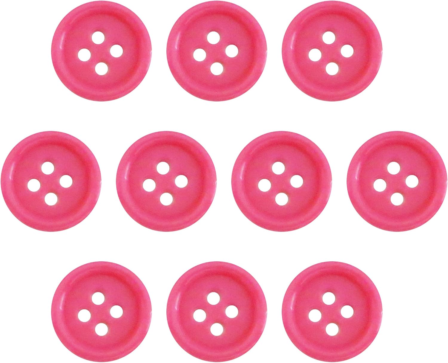 Amazon.com: Buttons 1/2 Inch (1/2”) 4 Hole 10 Pieces - White Black ...