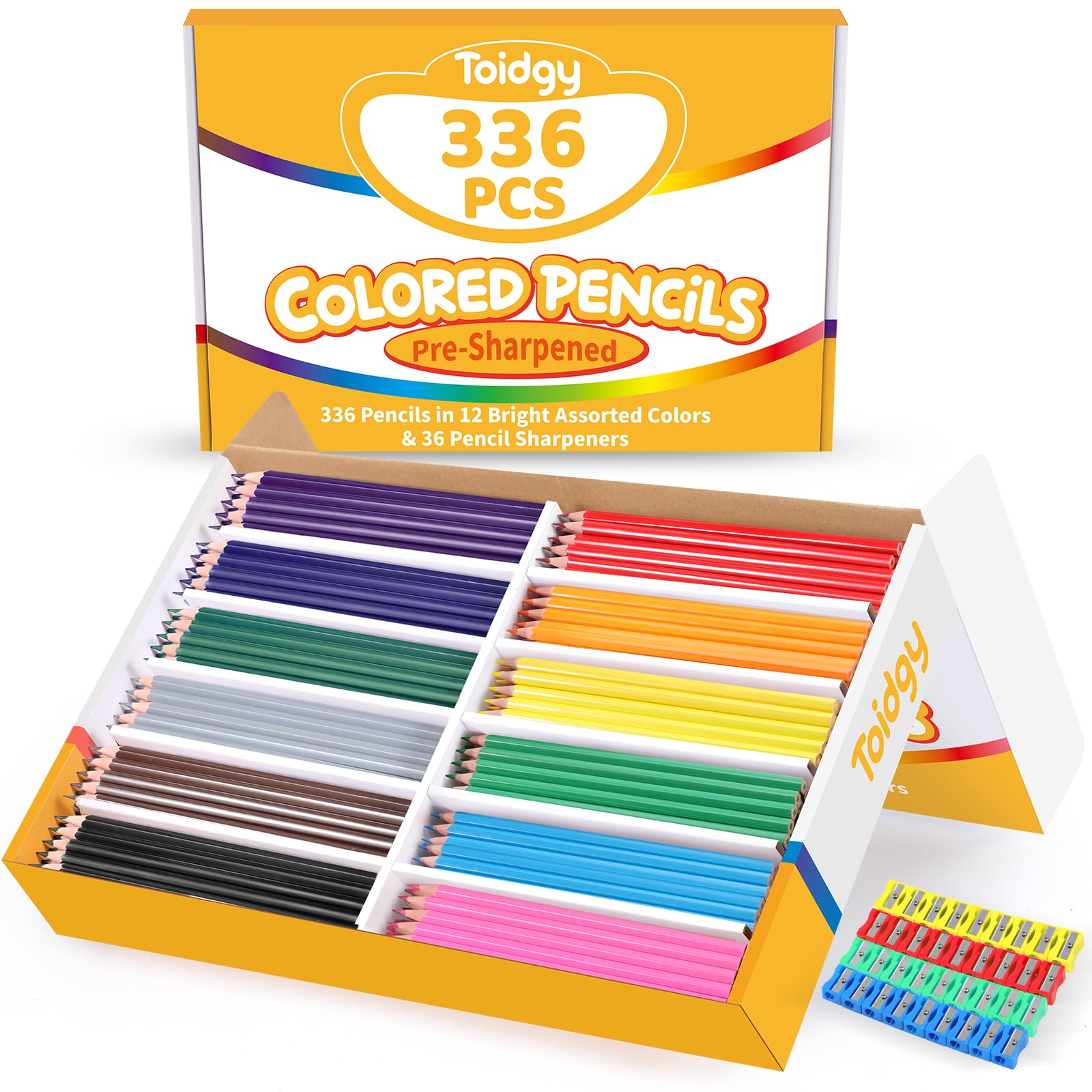 Amazon.com: 336 Packs Colored Pencils Bulk Classroom, Colored Pencils ...