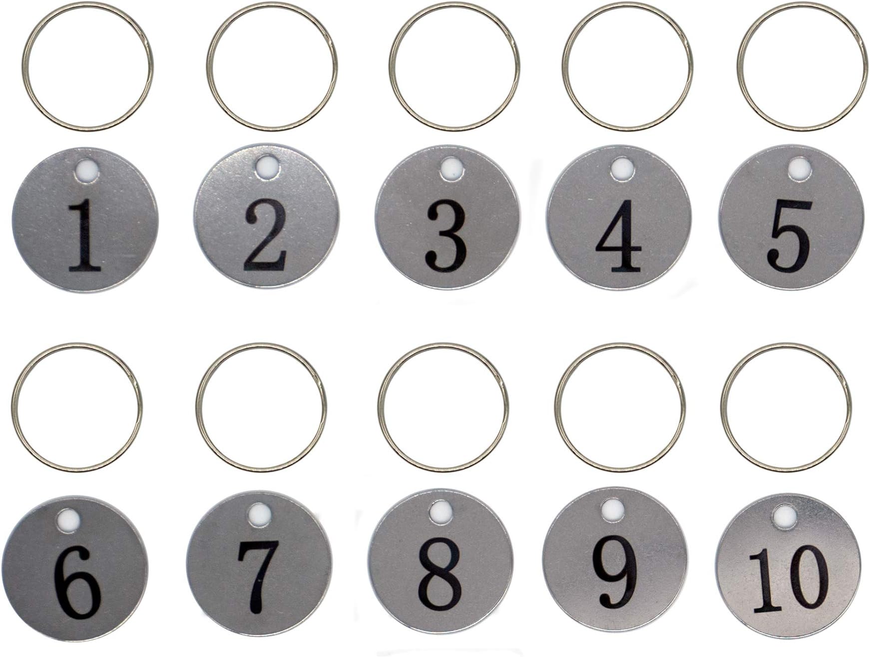 Amazon.com : NanTun 304 Stainless Steel Key Tags with Ring 10 pcs, 25mm ...
