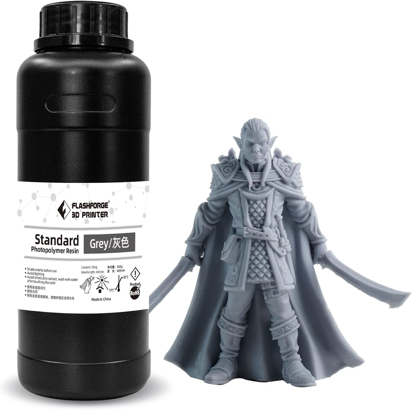 Amazon.com: FLASHFORGE 3D Printer Resin, LCD UV-Fast-Curing Resin 405nm ...