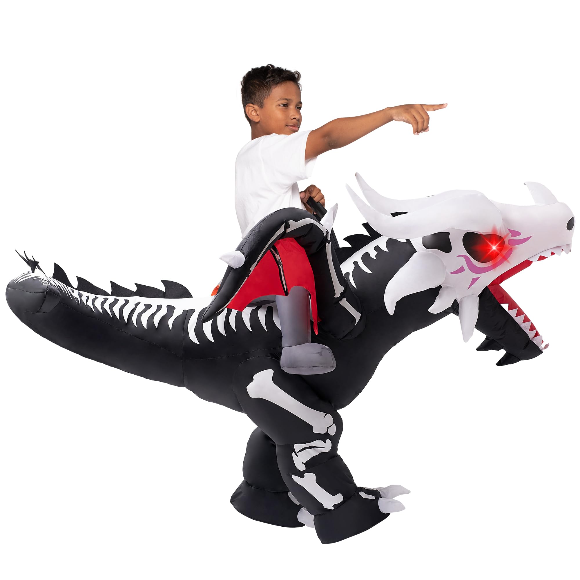 Spooktacular Creations Inflatable Costume For Kids Led Light Eyes ...