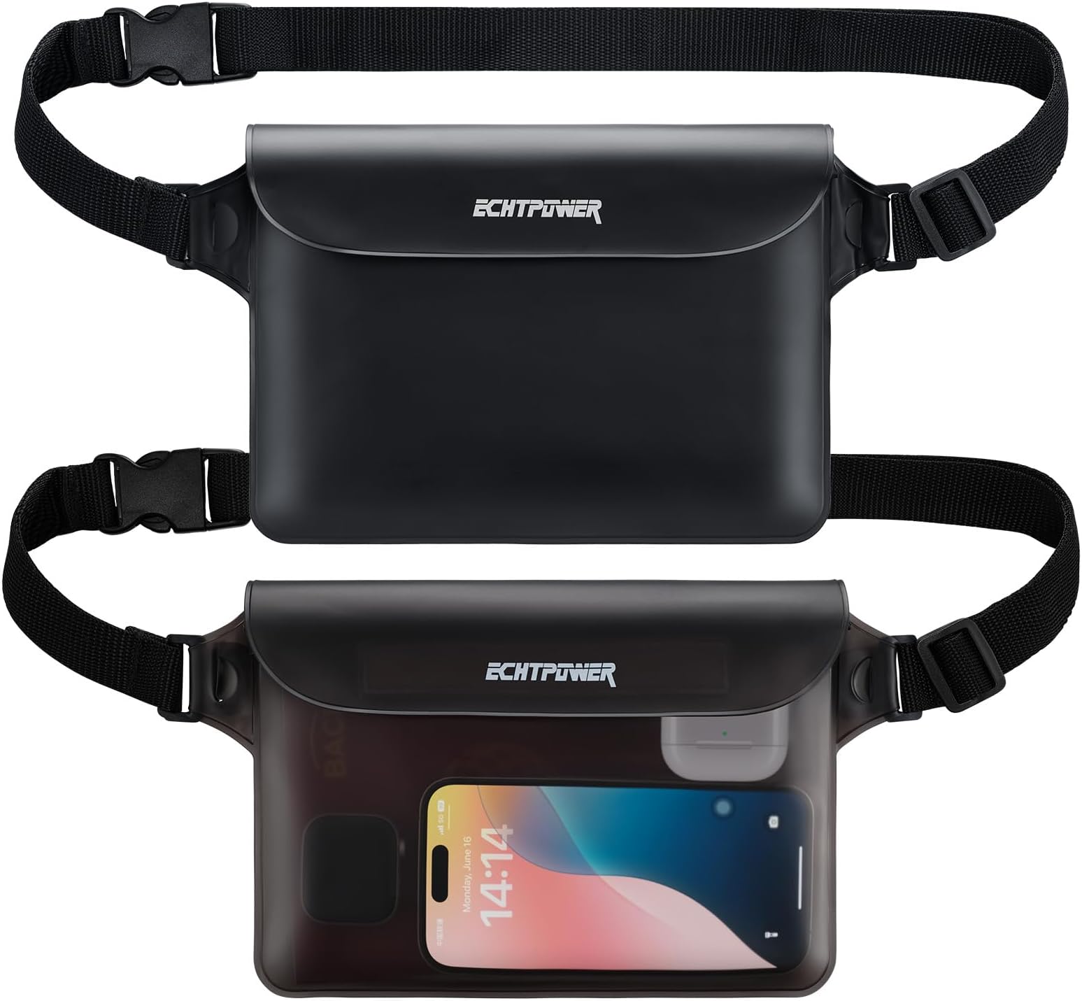 Amazon.com: AiRunTech Waterproof Pouch with Waist Strap (2 Pack ...