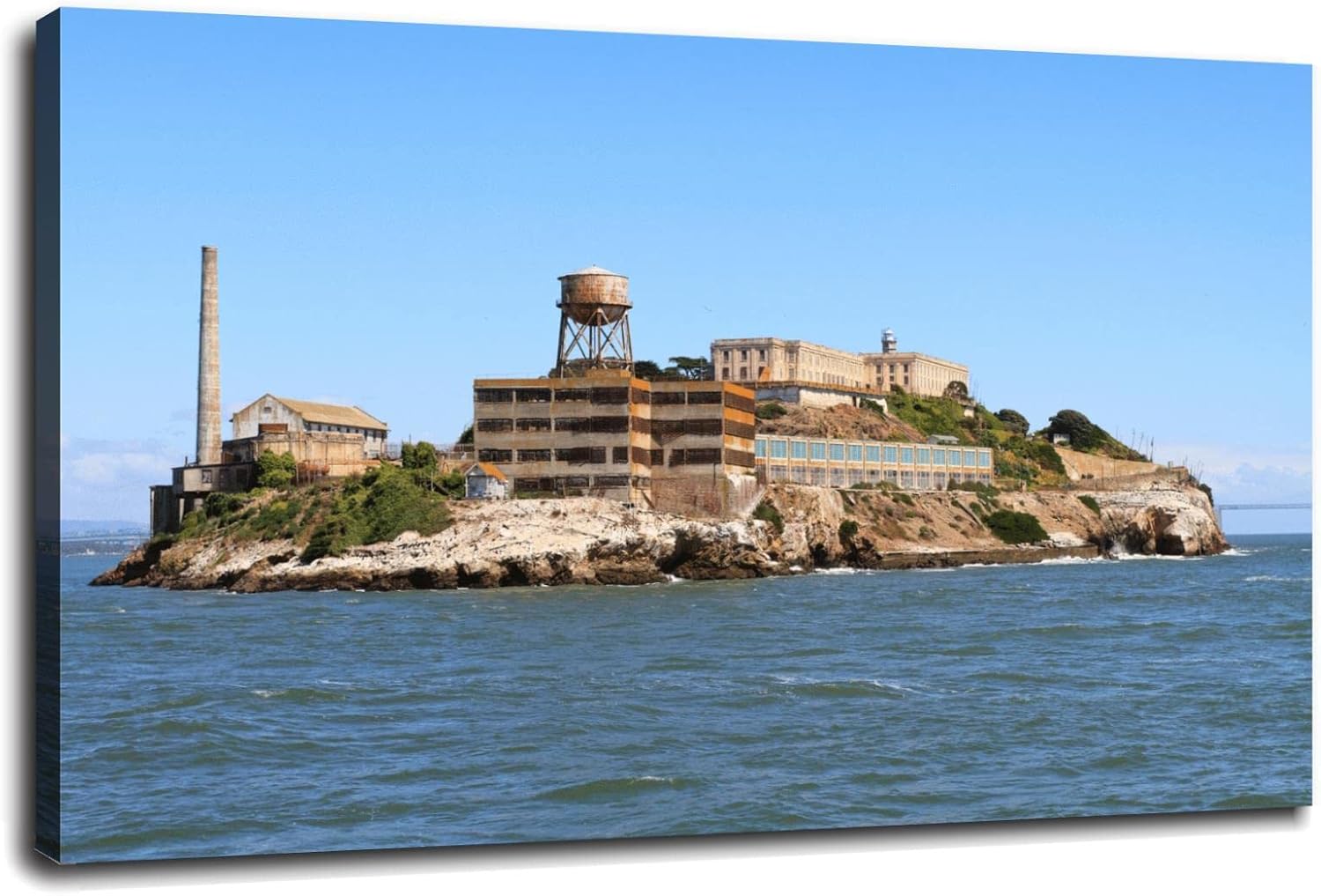 Amazon.com: SSDDKL Framed Print Canvas Prints Alcatraz Island (Picture ...
