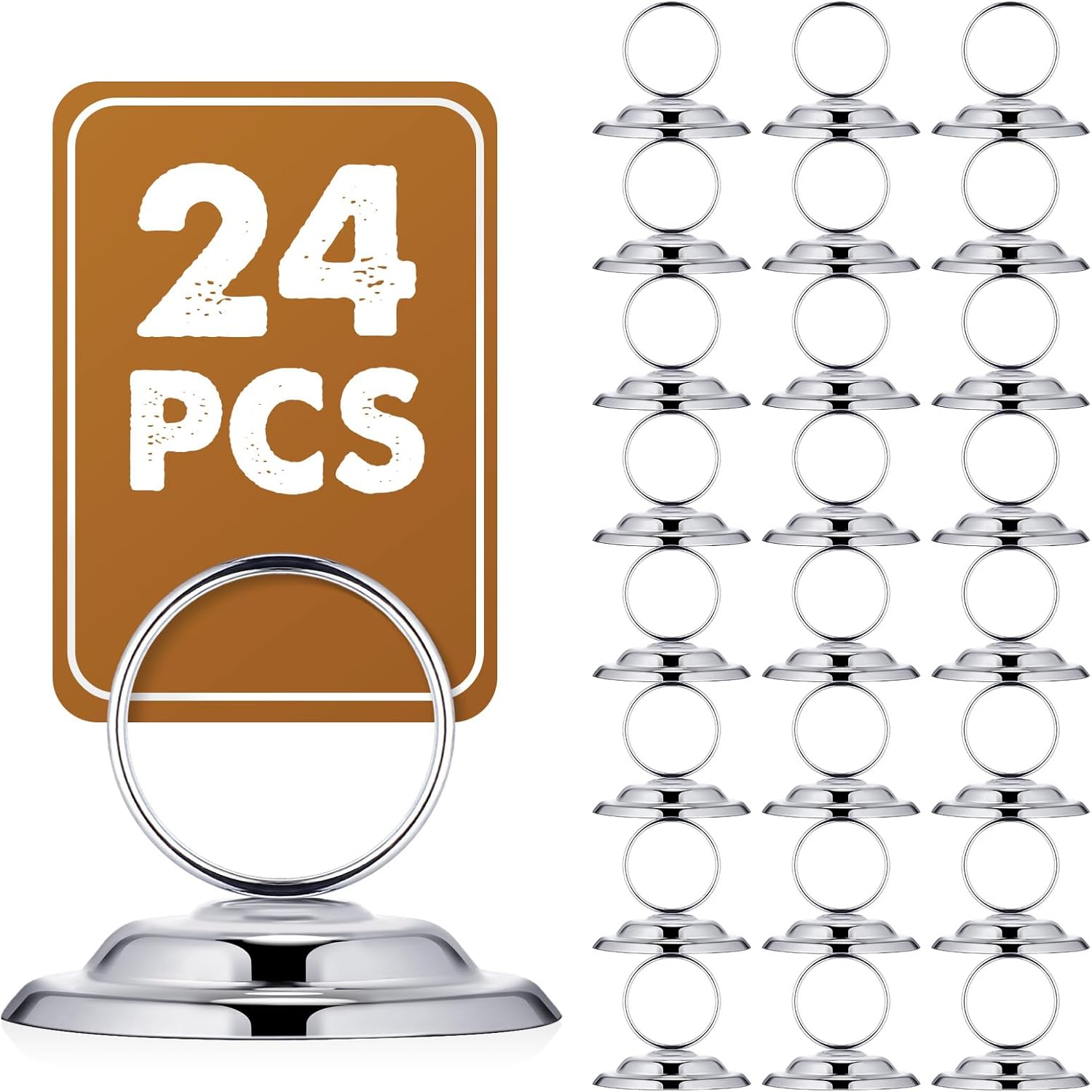 Amazon.com: MotiMind 24 Pcs Table Number Holders Metal Place Card ...