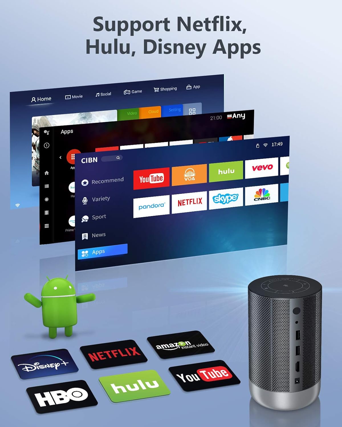 WiMiUS Q1 Mini Android Projector User Manual