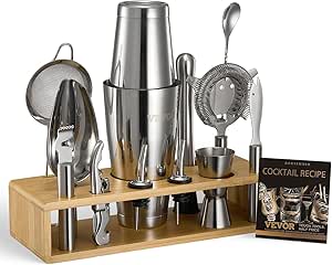Amazon.com: VEVOR Cocktail Shaker Set, 13-Piece Stainless Steel Bar ...