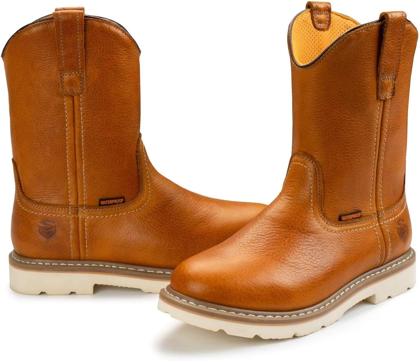 SUREWAY Mens Steel Toe Wellington Boots for Men Waterproof,Premium Full ...