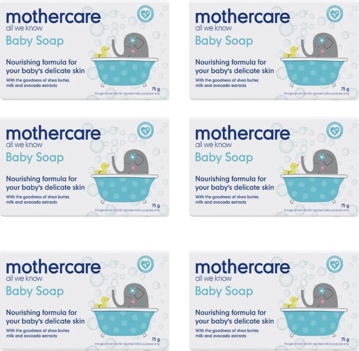 Mothercare All We Know Baby soap 75gm (Pack of 6) by Fratelli ...