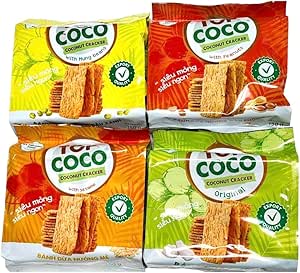 Amazon.co.jp: TOPCOCO Organic Coconut Cracker 5.3 oz (150 g ...