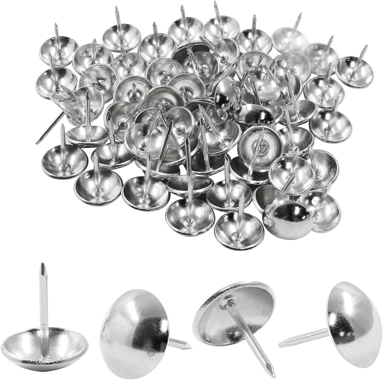 Amazon.com: Auvotuis 100Pcs 5/8 Inch (16mm) Silver Upholstery Tacks ...