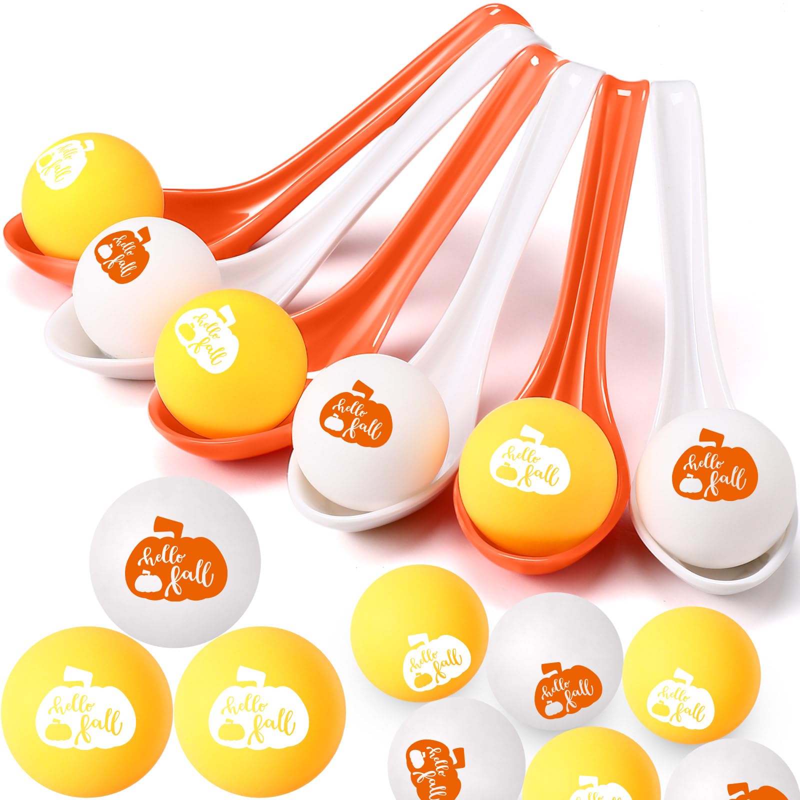 Amazon.com: JellyArch 48 Pcs Autumn Thanksgiving Party Game Spoon Relay ...