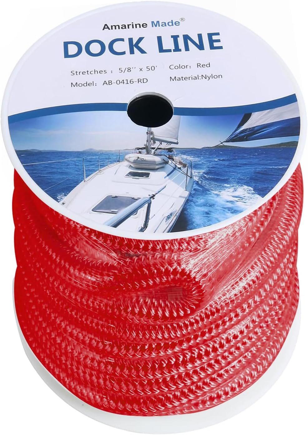 Amazon.com: Amarine Made Double Braided Nylon Dock Lines 9500 lbs ...