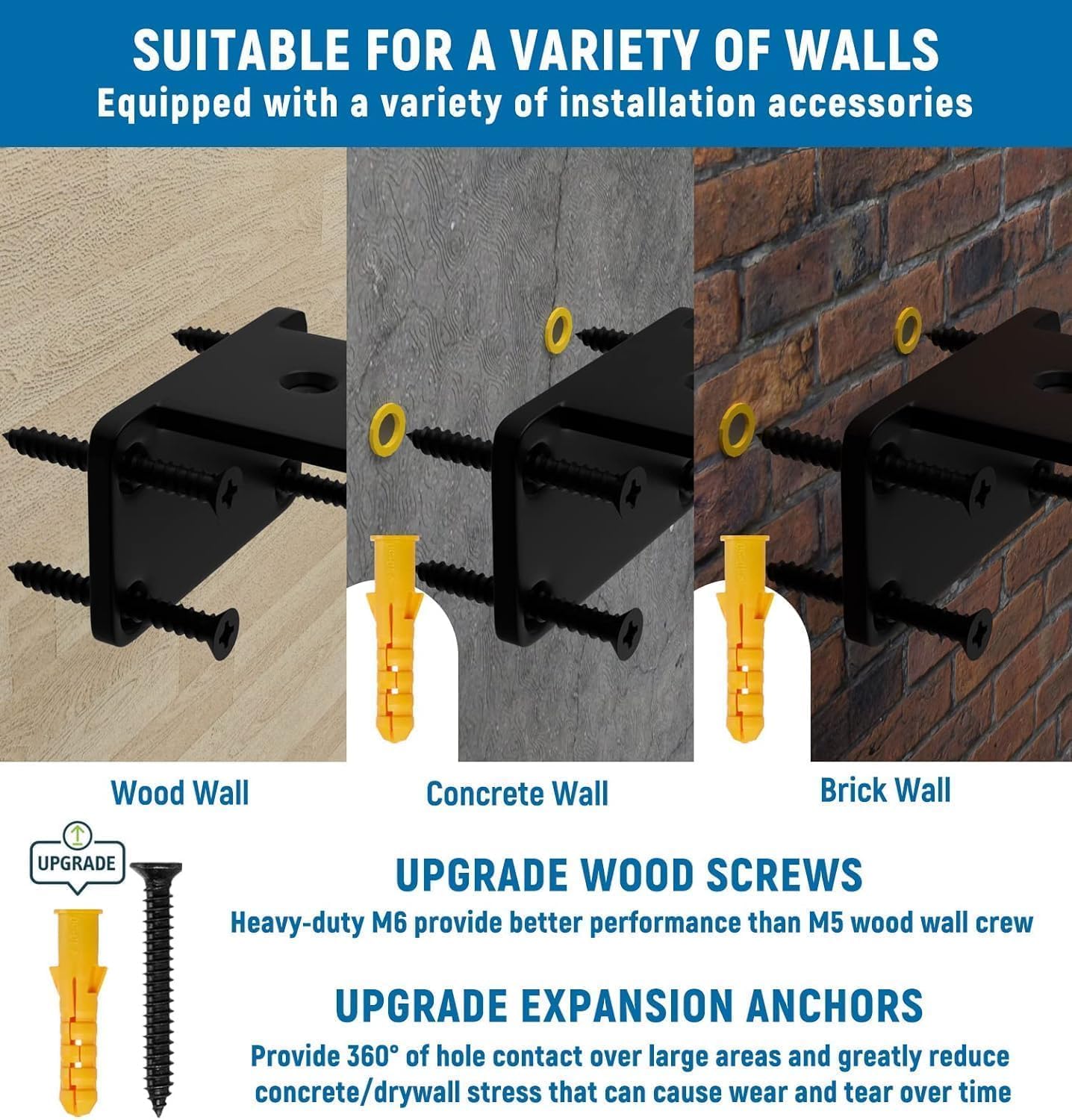 Snapklik.com : 6 Inch 12 Pack Floating Shelf Bracket, 1/5” Thick Heavy ...