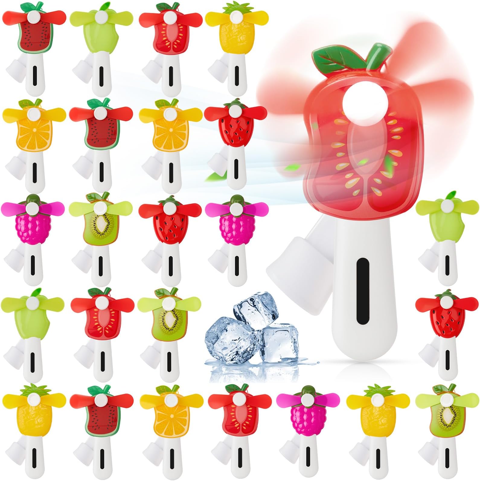 Amazon.com: Rossesay 24 Pcs Mini Plastic Handheld Portable Fan Hand ...