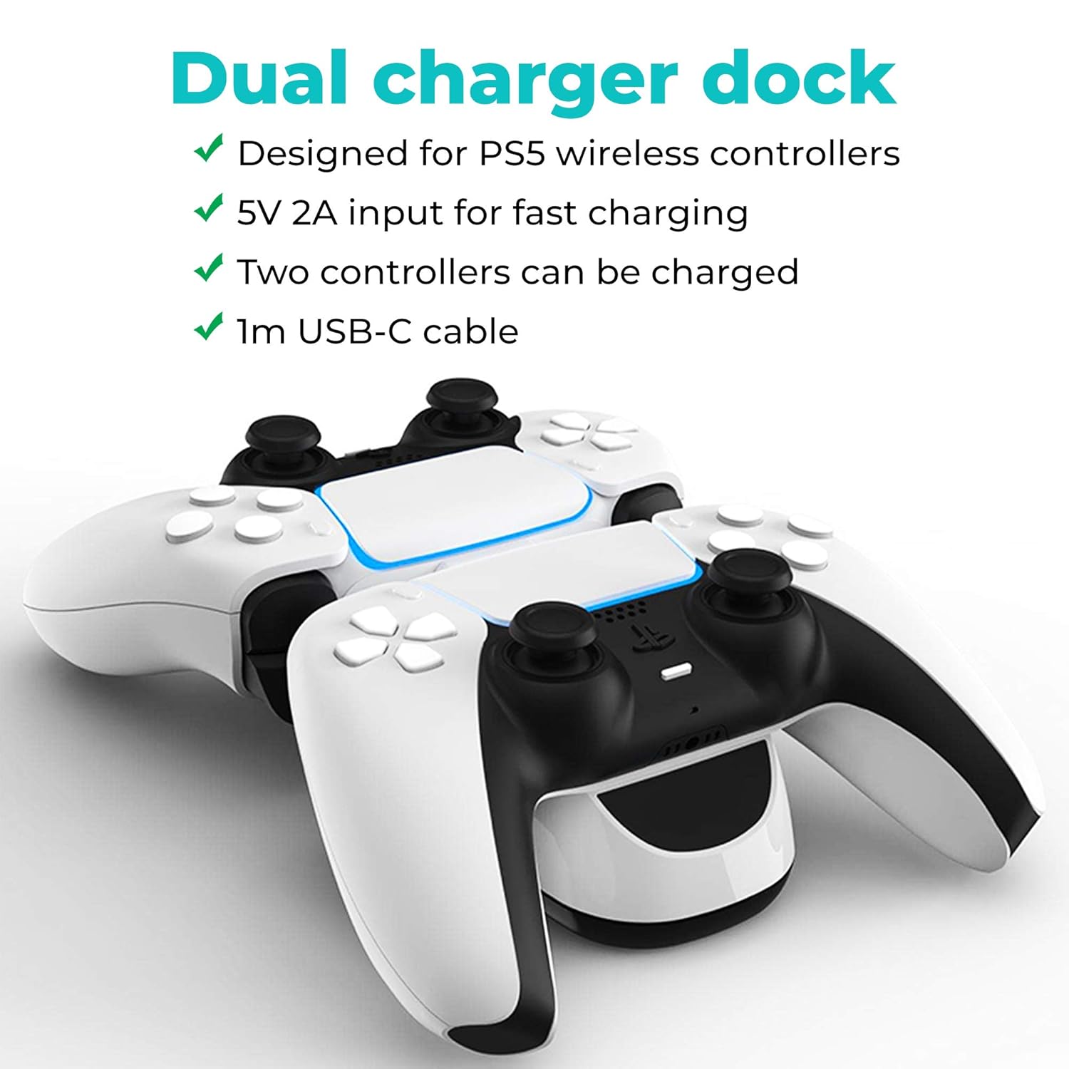 Amazon.com: Dual PS5 Charging Dock Station Stand Charger for Sony ...