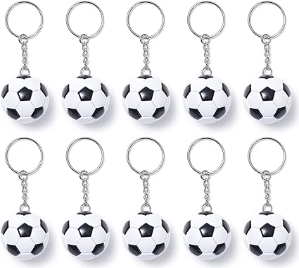 Amazon.com: inheming 10 PCS Soccer Ball Keychains, Mini Football Key ...