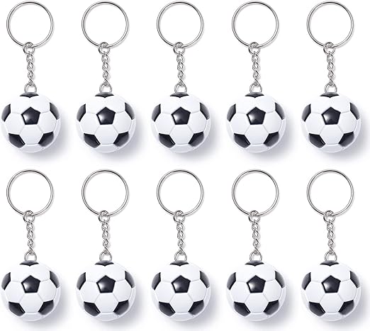 Amazon.com: inheming 10 PCS Soccer Ball Keychains, Mini Football Key ...
