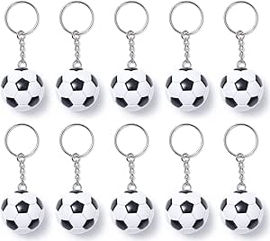 Amazon.com: inheming 10 PCS Soccer Ball Keychains, Mini Football Key ...