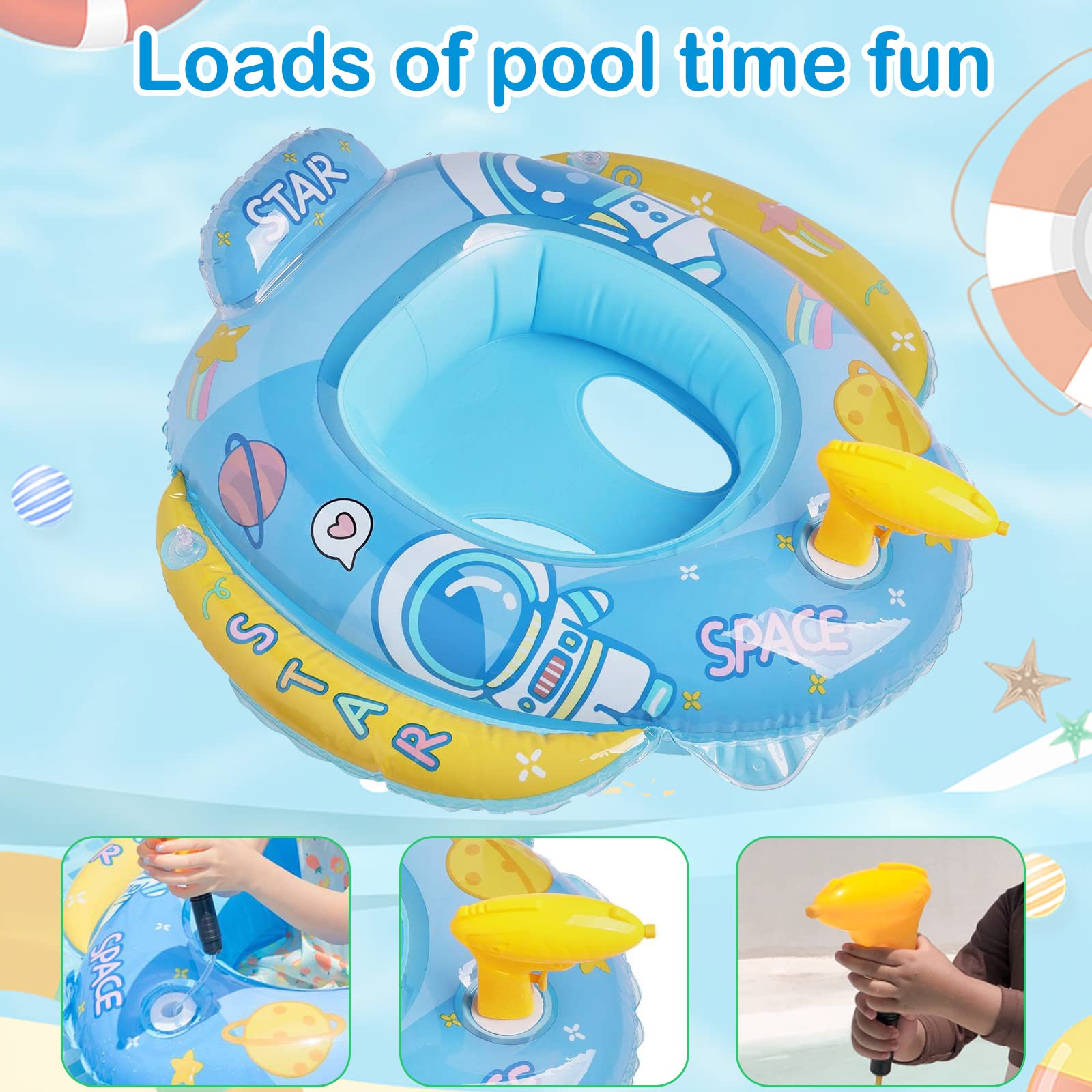 Snapklik.com : Baby Floats For Pool, Swimming Float Baby Inflatable Floater
