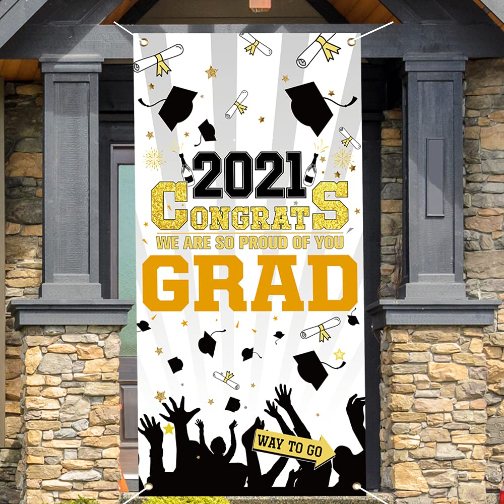 Buy Large Graduation Party Banner for Class of 2021 - Congrats Grad ...