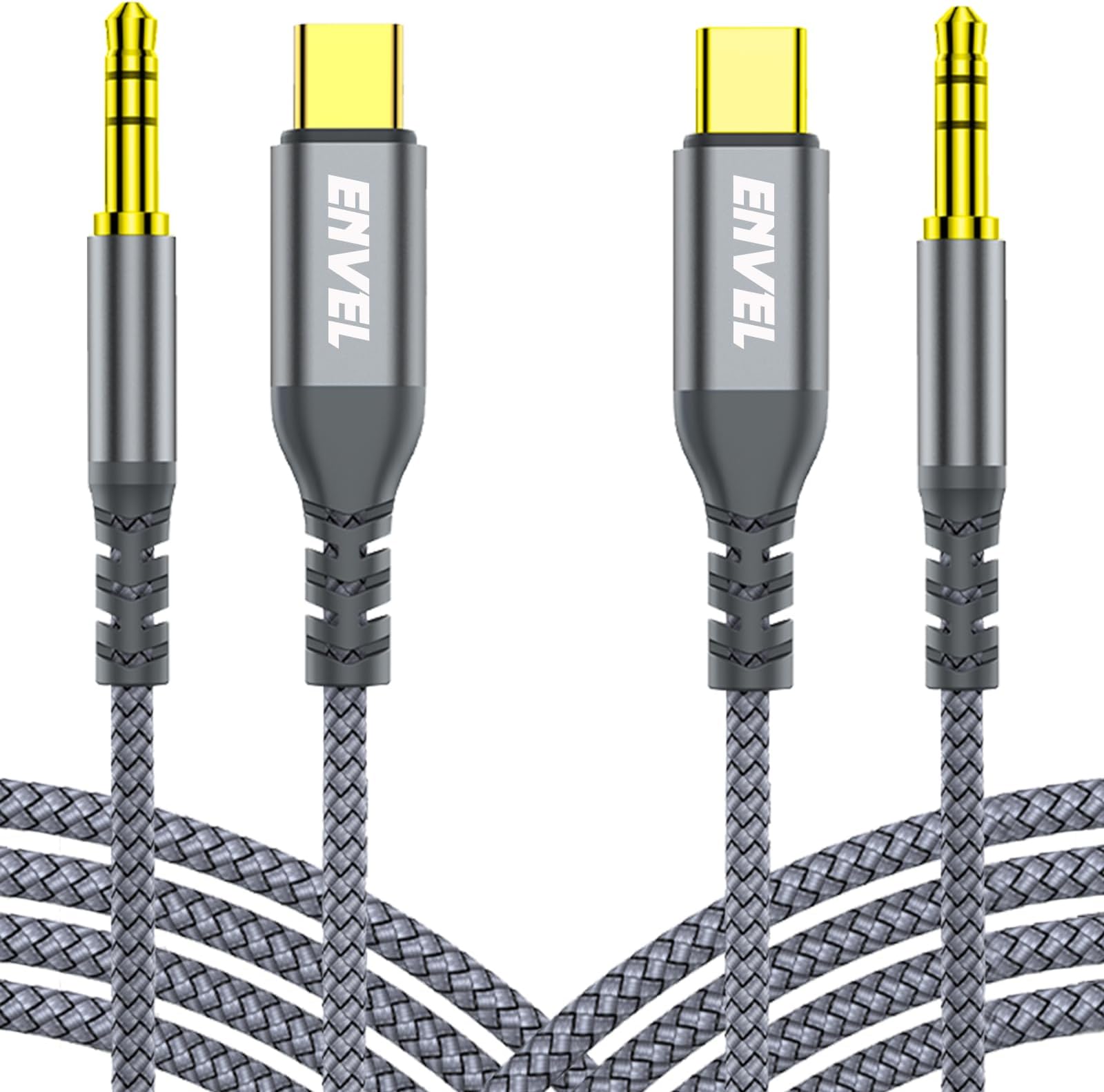 Amazon.com: USB C to Aux 3.5mm Audio Jack Cable 4ft, 2 Pack Type C to ...