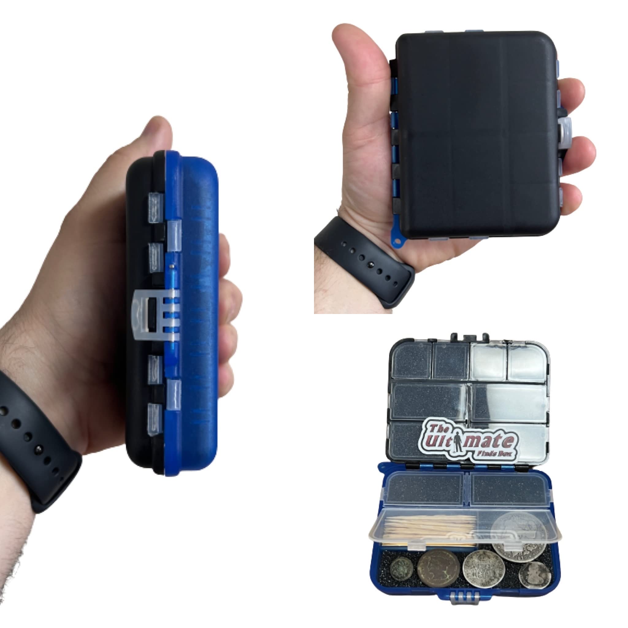 Amazon.com : Metal Detecting Finds Box (Black Over Blue) : Patio, Lawn ...