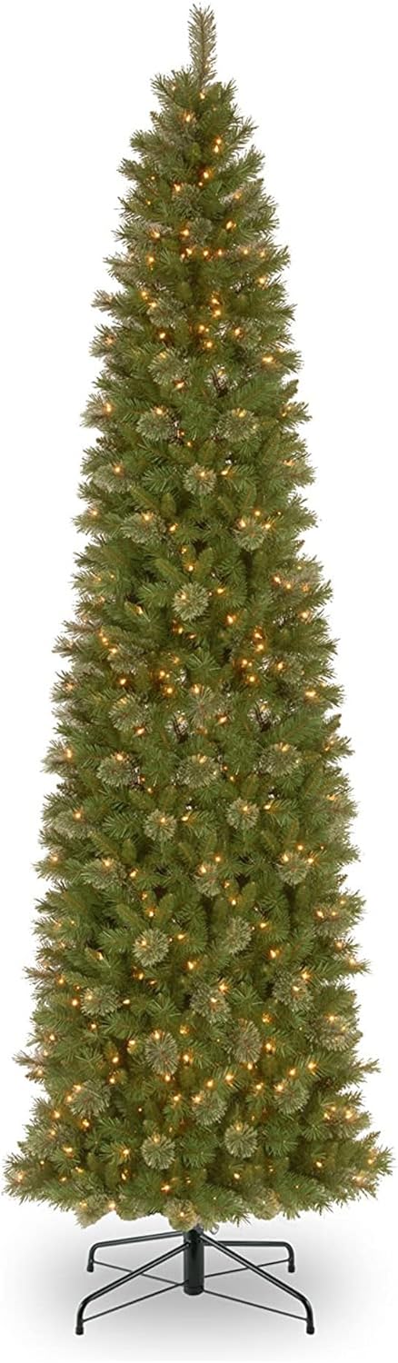 Amazon.com: National Tree Company Tacoma Pine 12 Foot Pre-lit Slim ...