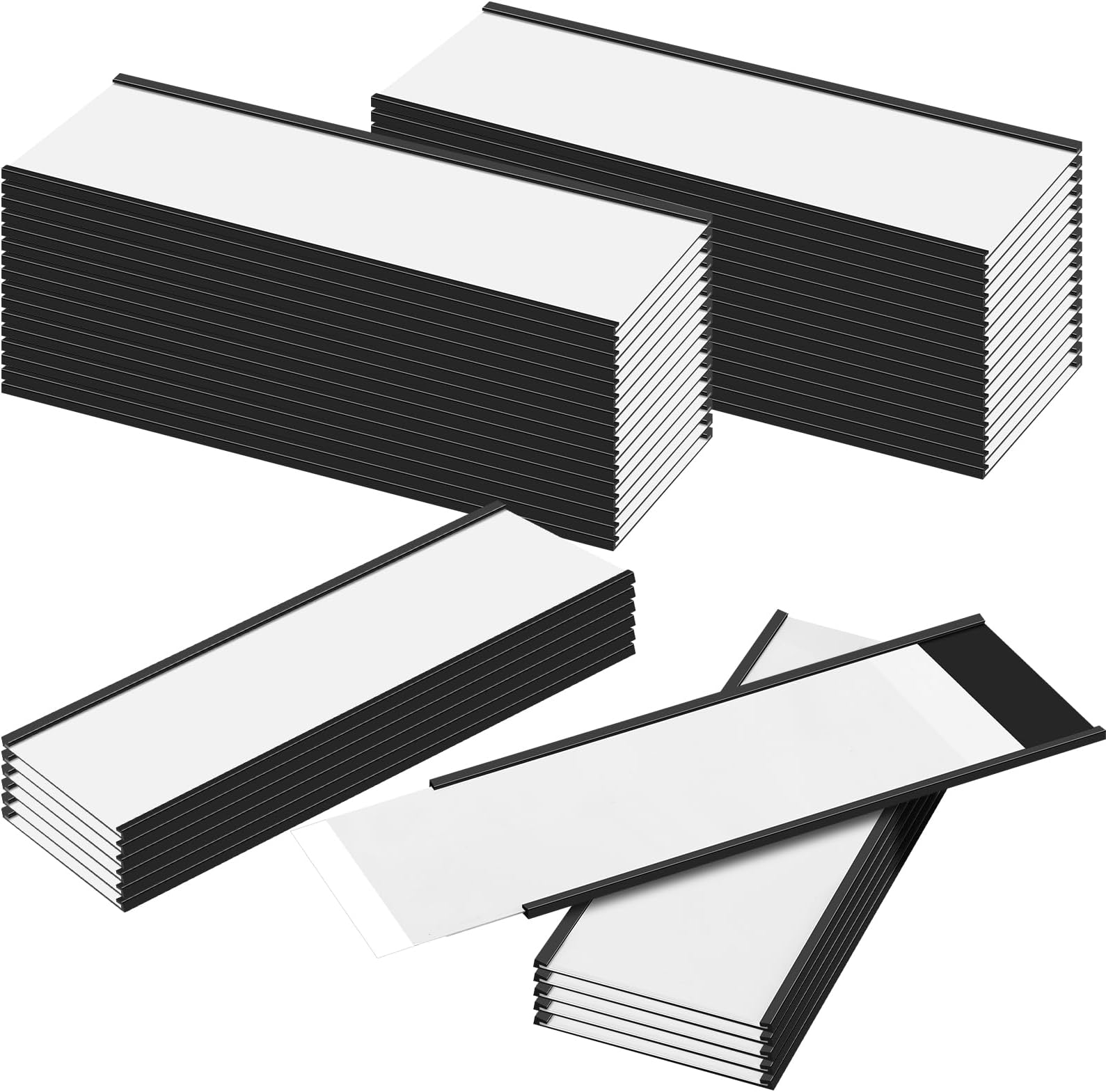 Amazon.com : Gueevin 30 Pcs Magnetic C Channel Label Holders 3 x 8 Inch ...