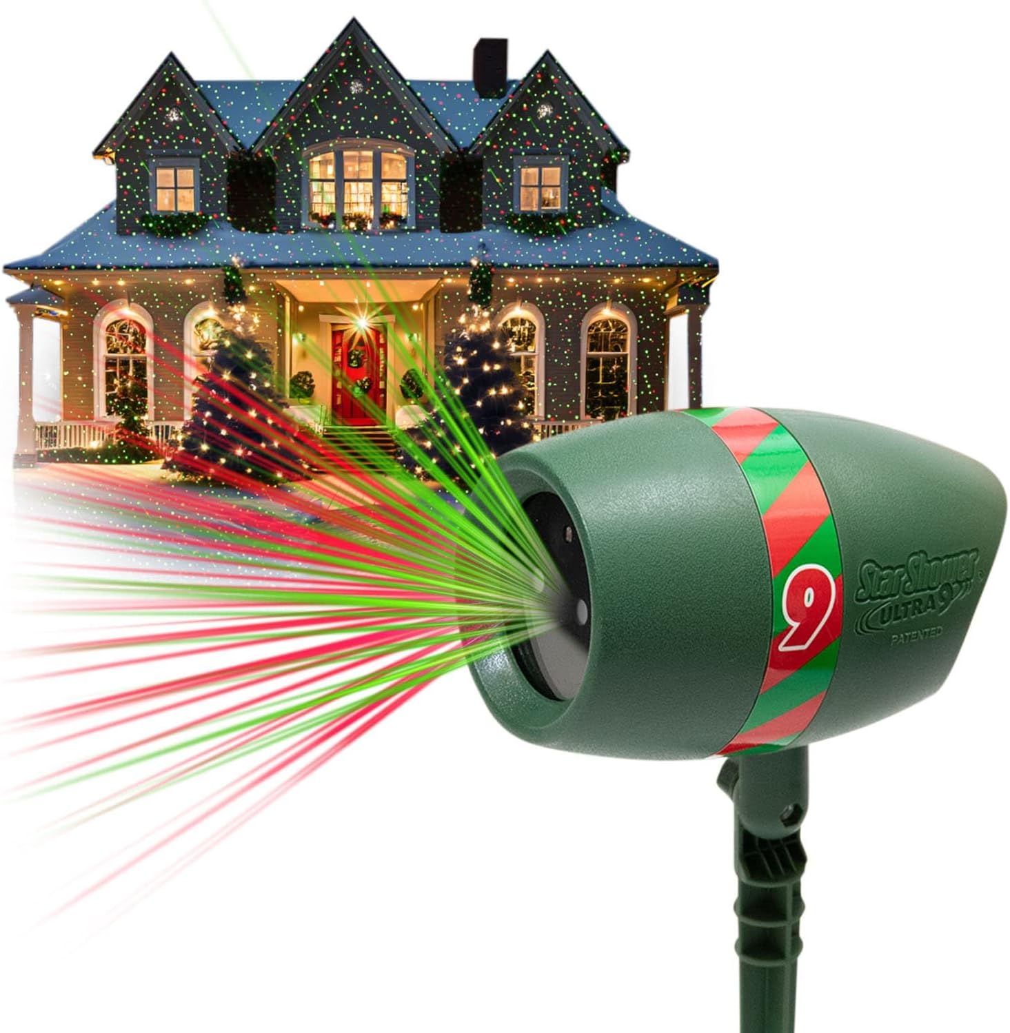 Amazon.com: Star Shower Ultra 9 Outdoor Laser Light Show, AS-SEEN-ON-TV ...