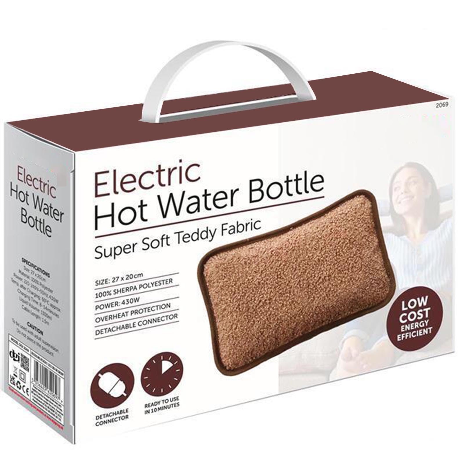 1 Pack Rechargeable Electric Hot Water Bottle Ultra Plush Teddy Plush ...