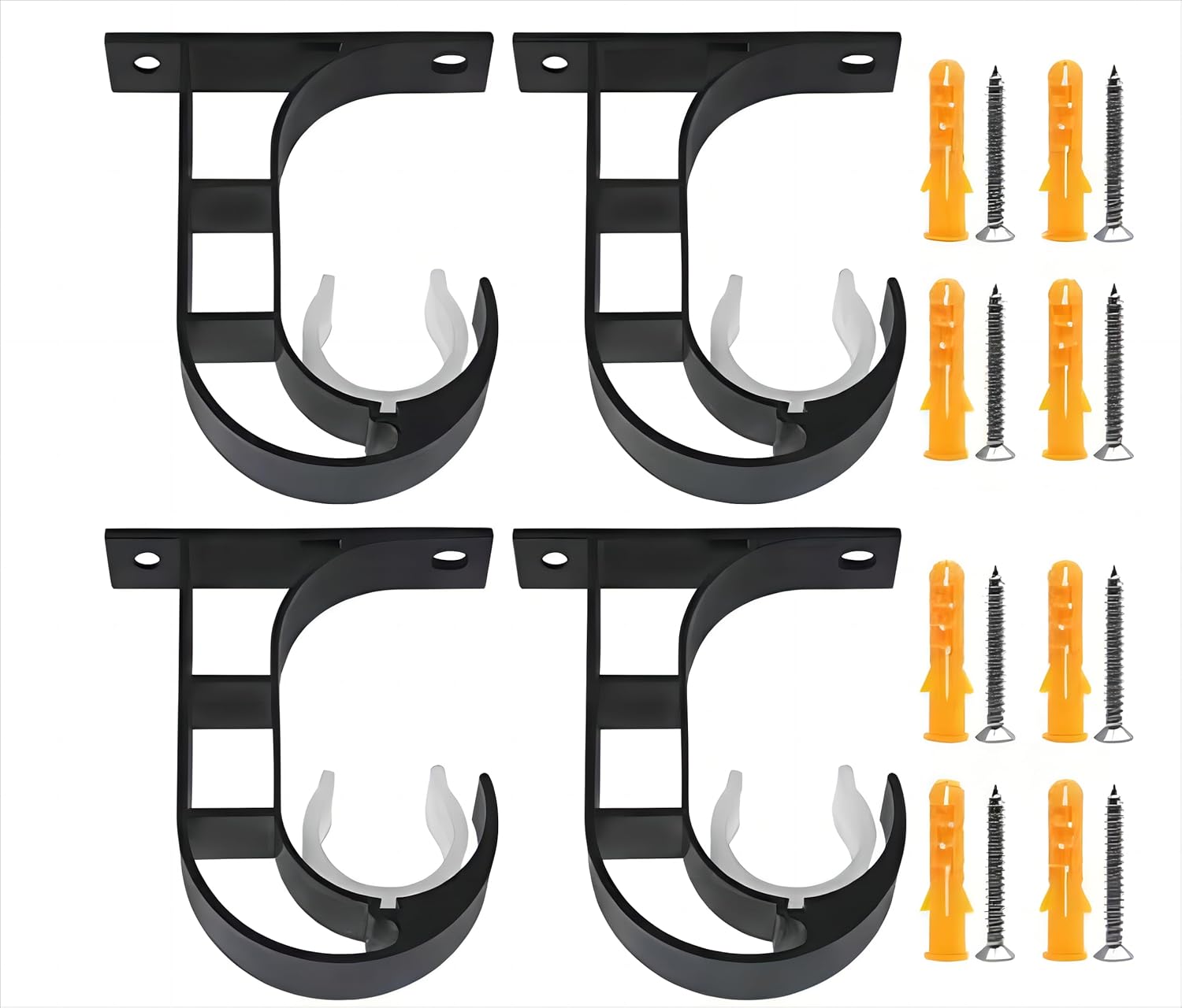 Amazon.com: Curtain Rod Brackets for Ceiling, 4 Pack Premium Rod ...