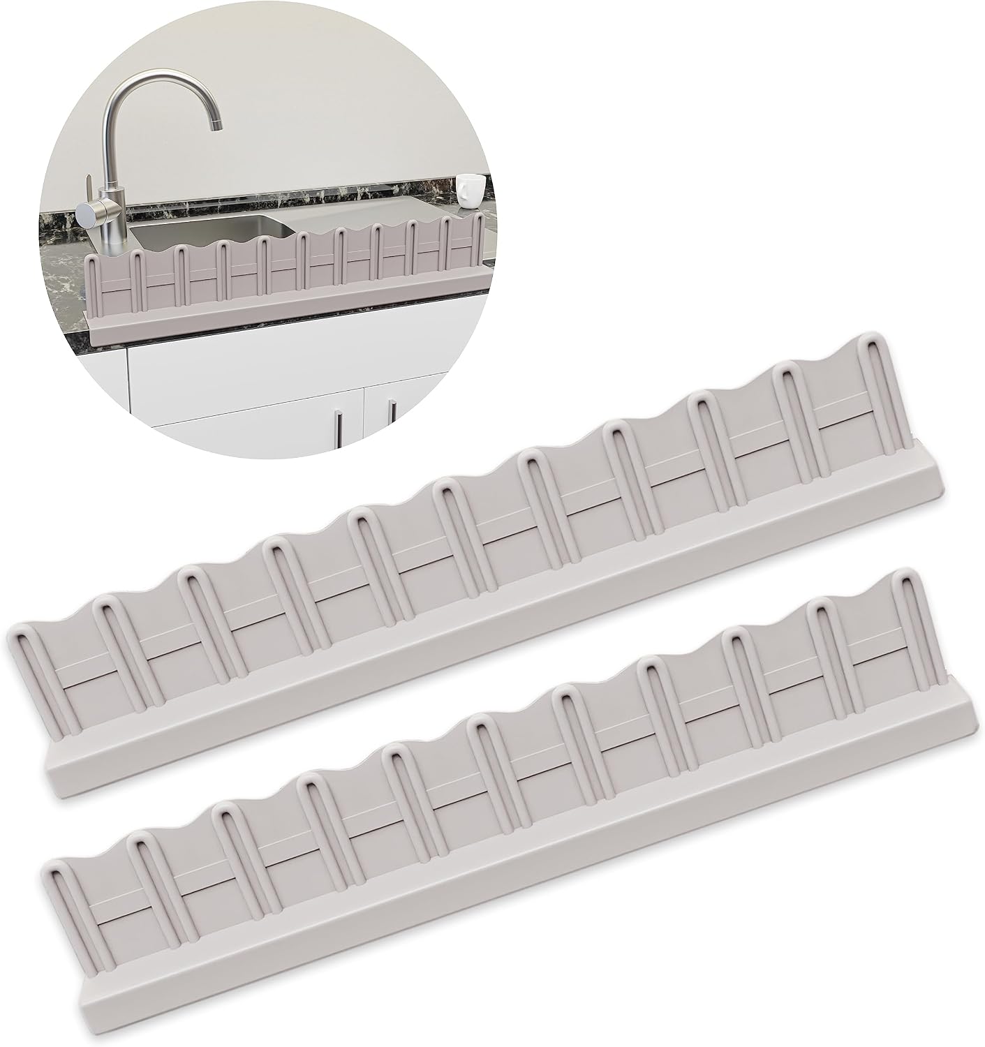 Amazon.com: Kitchen Sink Splash Guard With Suction For Catcher Water ...