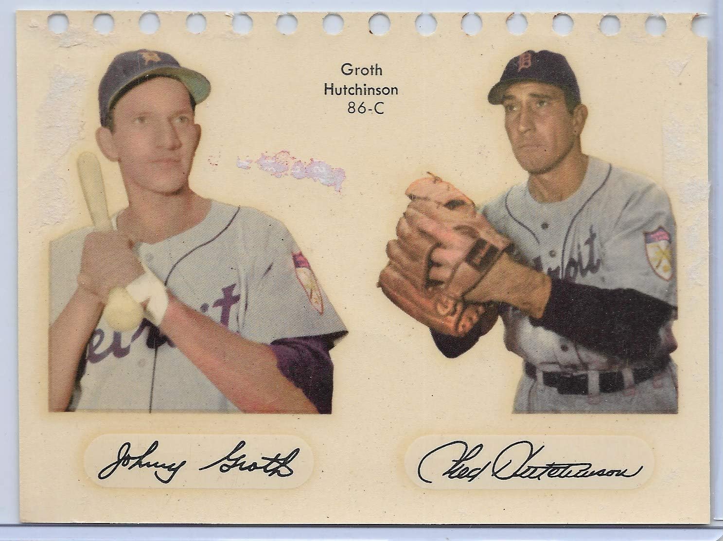 Amazon.com: 1952 Star-Cal Decals Type 2 Johnny Groth-Fred Hutchinson ...