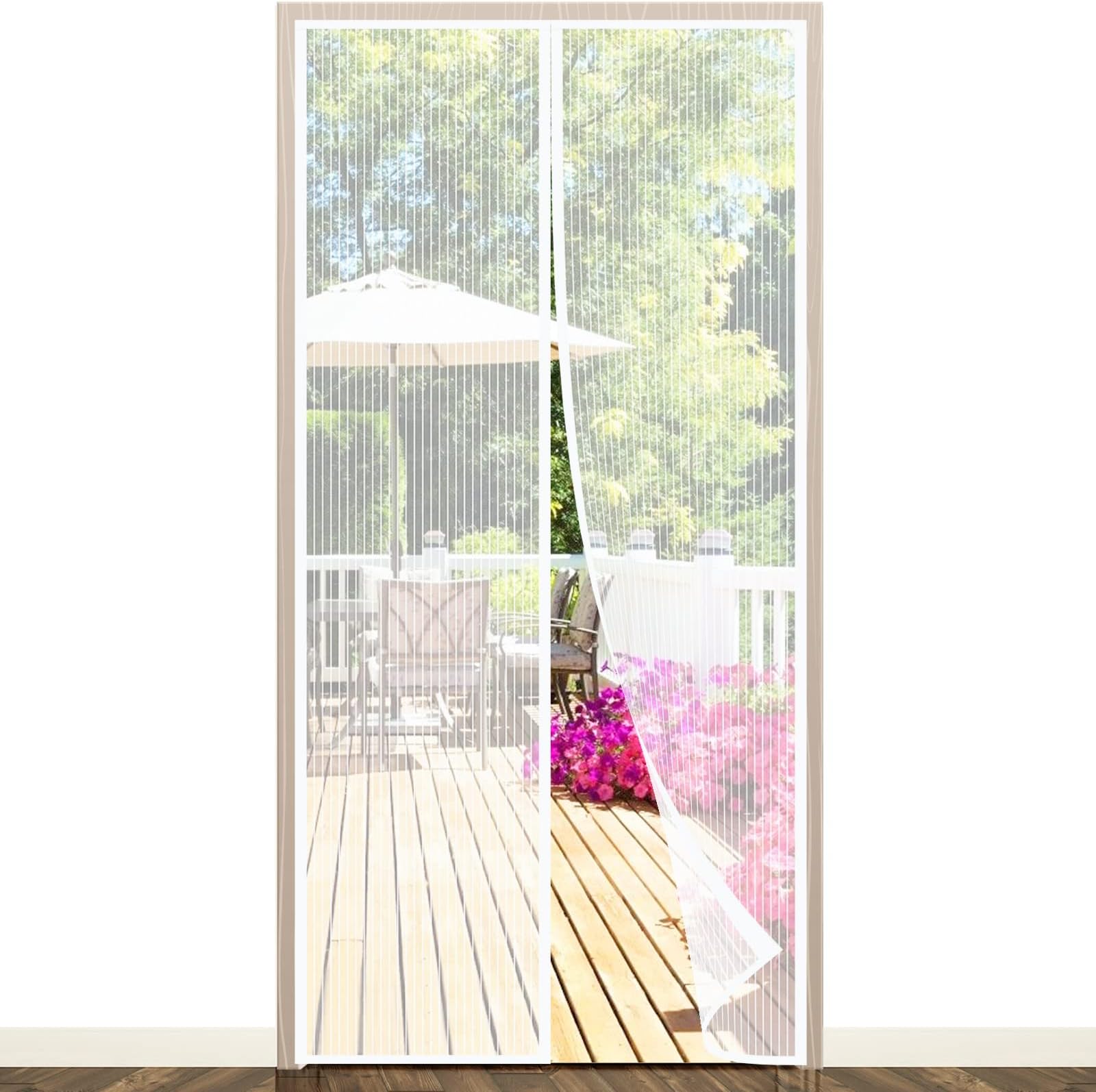Magnetic Fly Screen Door, Patio Insect Door Screen with Full Frame ...