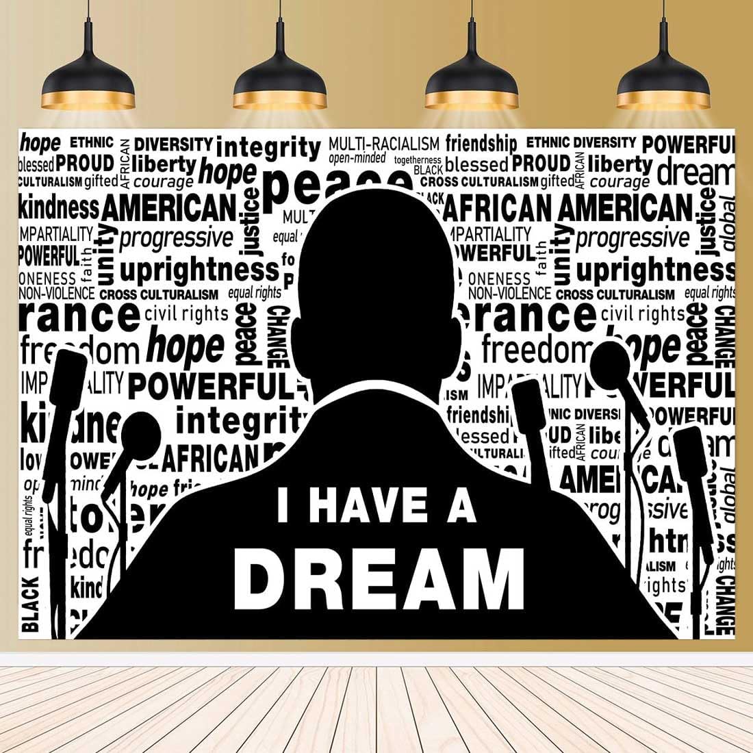Amazon.com : Martin Luther King Jr. Backdrop for MLK Day Decorations I ...