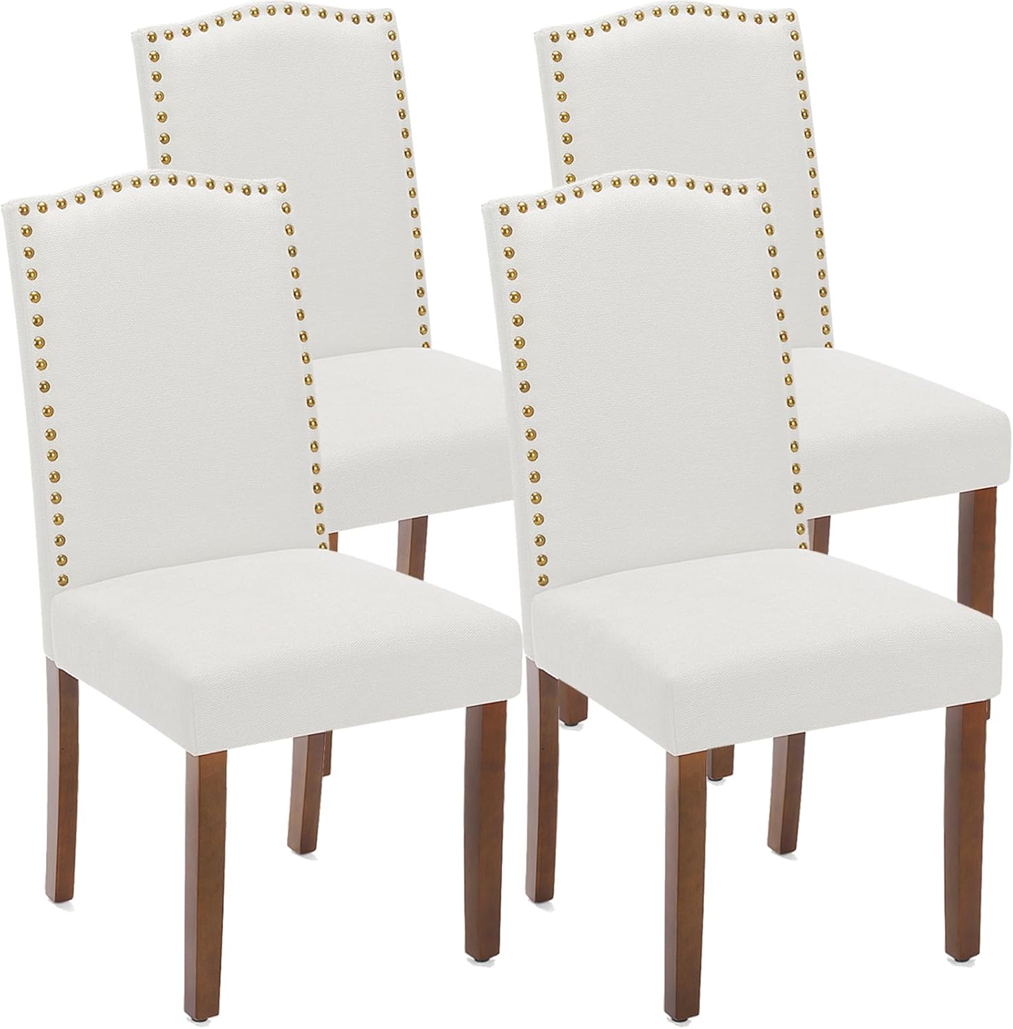 Amazon.com - DUMOS Upholstered Dining Chairs Set of 4, Modern Fabric ...