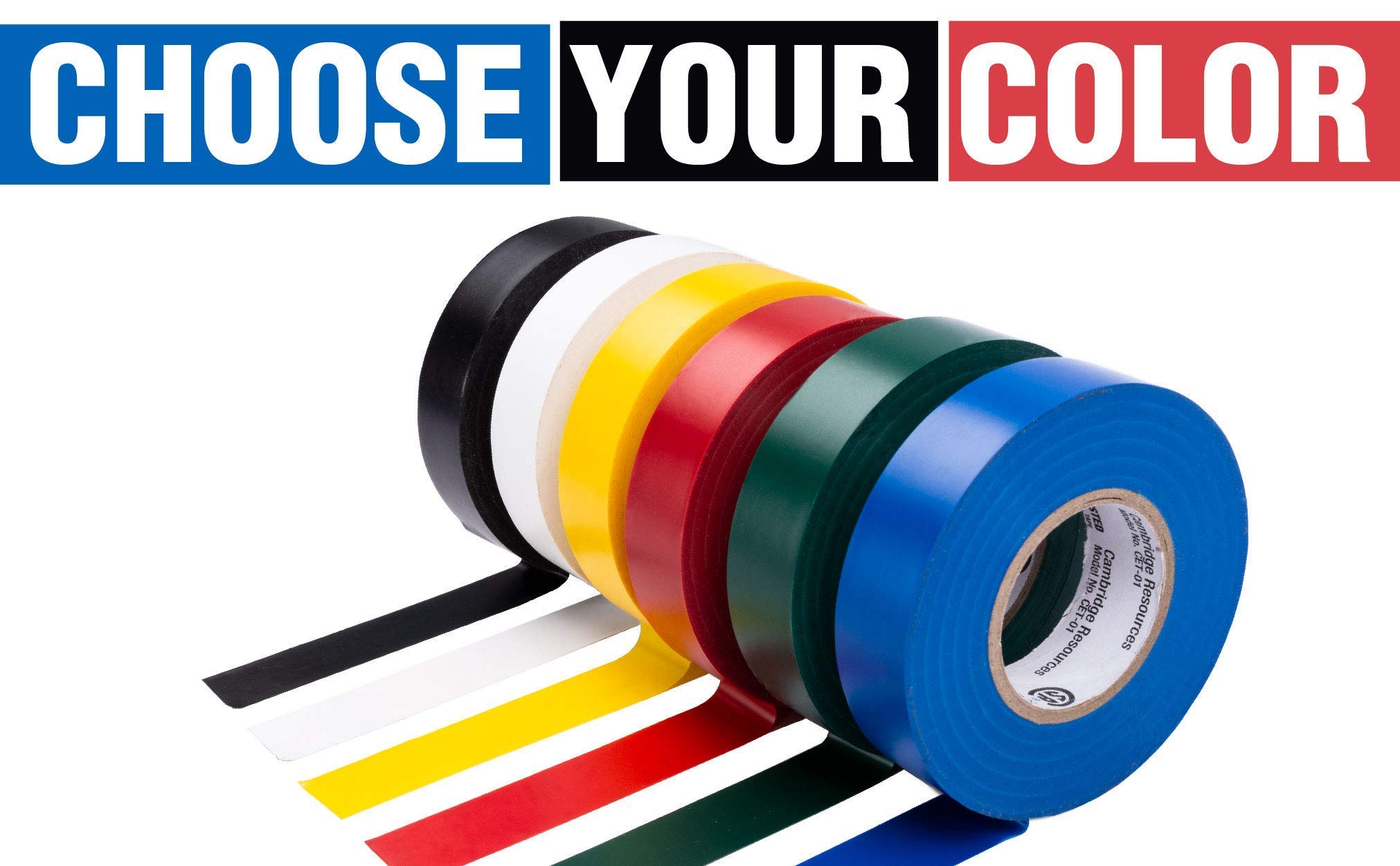 Snapklik.com : Electrical Tape 6-Pack, 3/4-in X 66-ft Assorted Colors ...