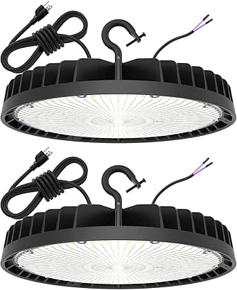 OPENLUX 240W UFO LED High Bay Light,UL DLC Listed High Bay LED Shop Lights,36000LM,5000K,0-10V ...
